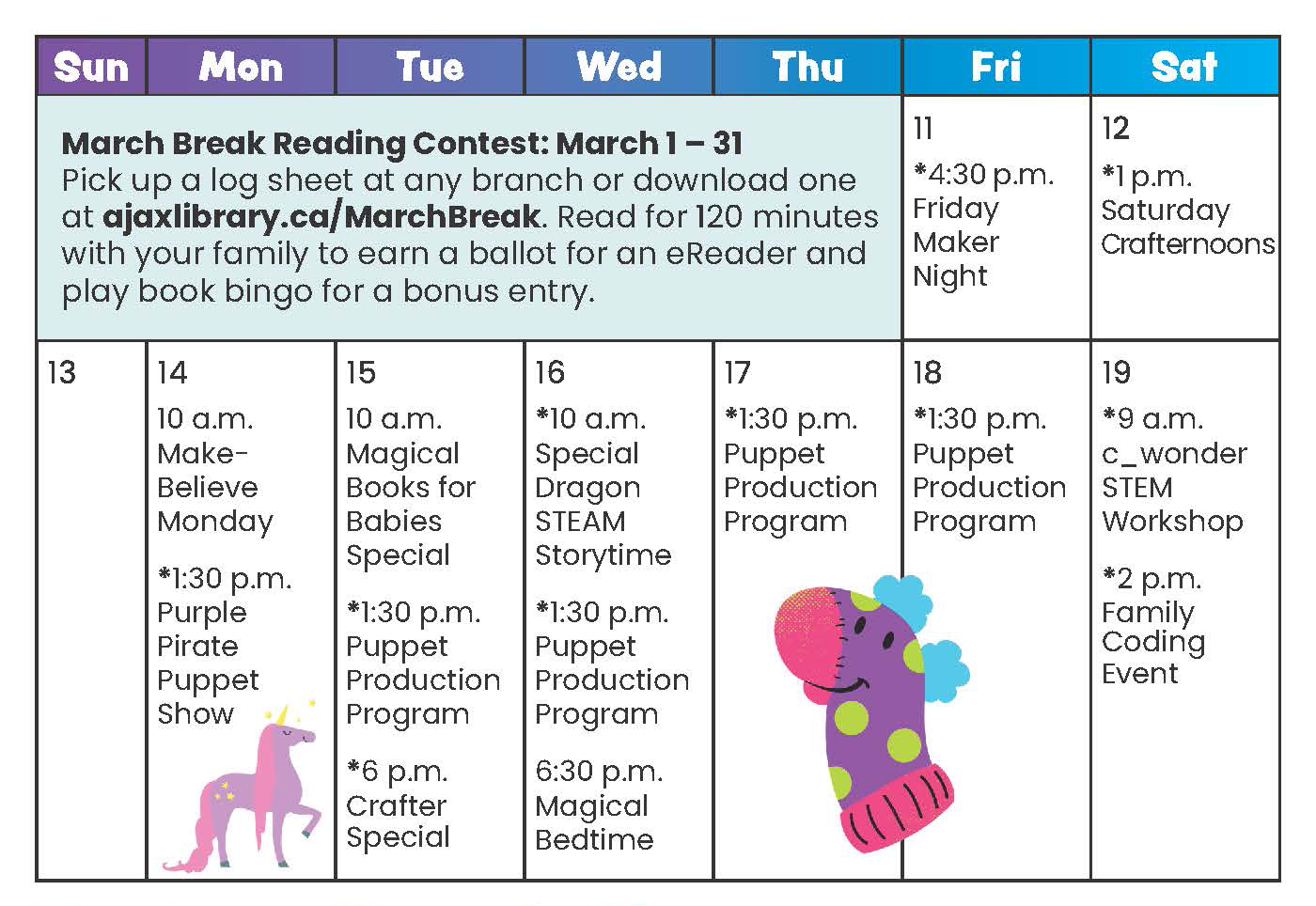 March Break 2022! | Ajax Public Library